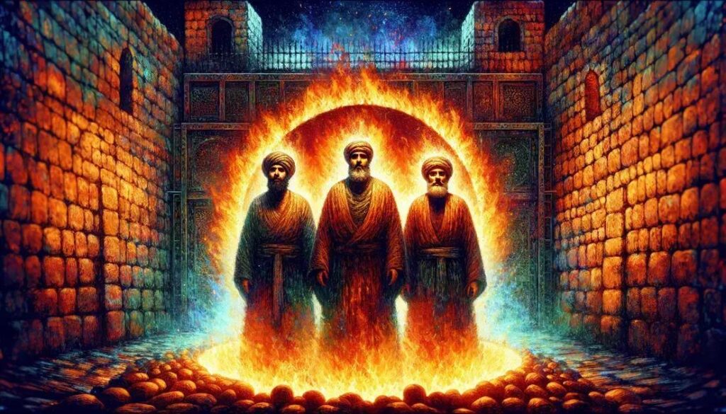 A Coragem de Sadraque, Mesaque e Abednego: Fé Inabalável na Fornalha Ardente